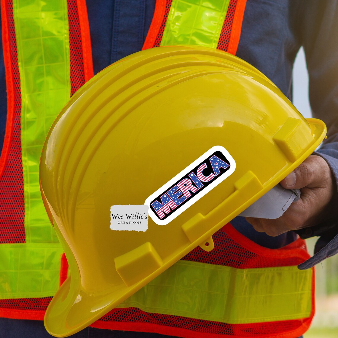 Merica, American, American Flag, America, Sticker, Hard Hat Sticker ...
