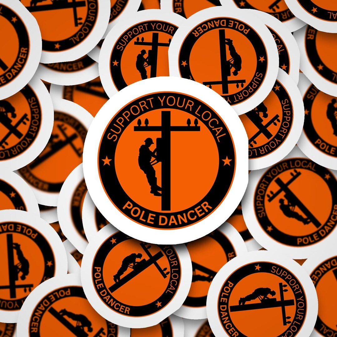 Funny "support Your Local Pole Dancer" Sticker, Waterproof Vinyl - Etsy