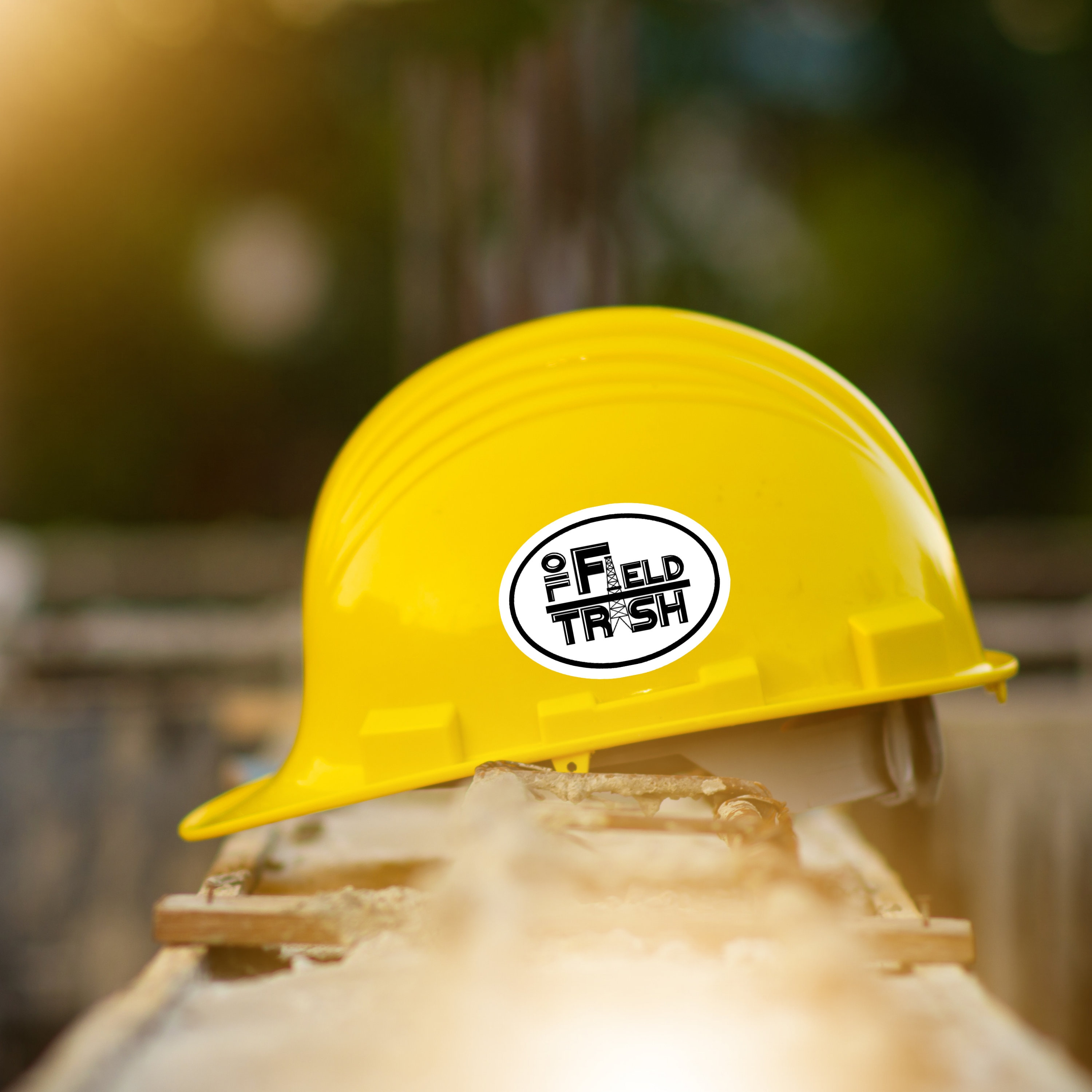 Oil Field Trash Sticker - Funny Hard Hat Decal - Etsy