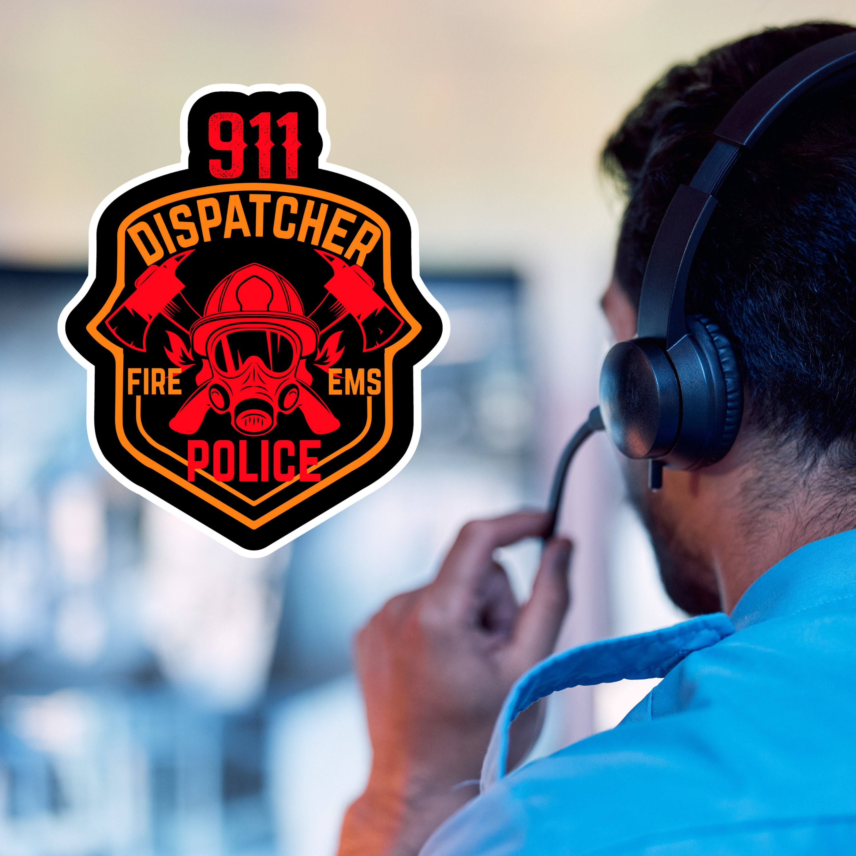 911 Dispatcher, Dispatcher, 911, Fire, EMS, Police, Stickers ...