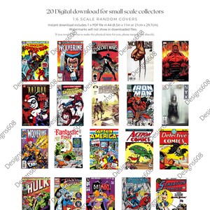 Miniature Scale Comics Book Covers Series 5 1:6 Scale PDF - Etsy Canada