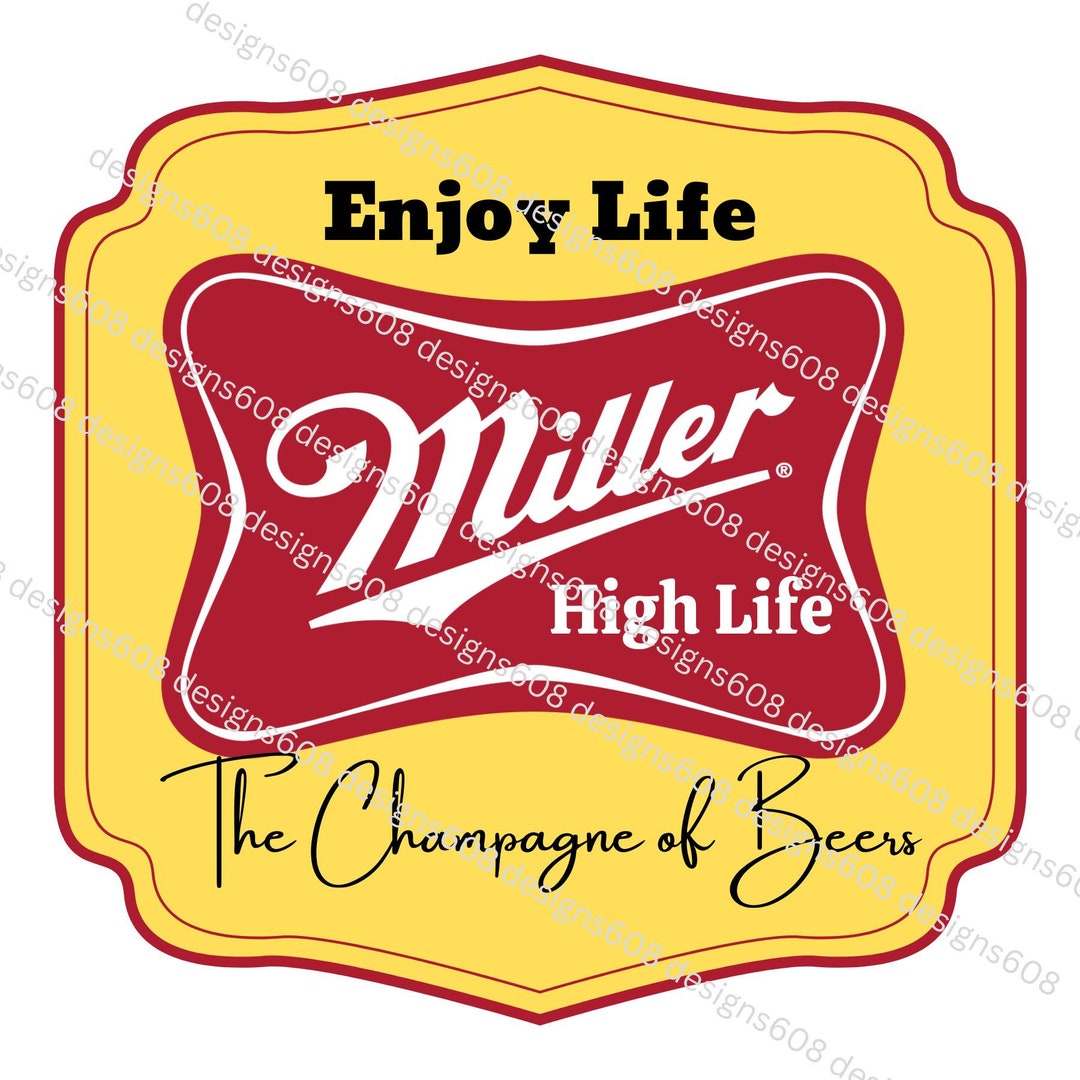 Beer Custom Made Miller High Life Beer, Laptop, Die-cut Sticker or ...