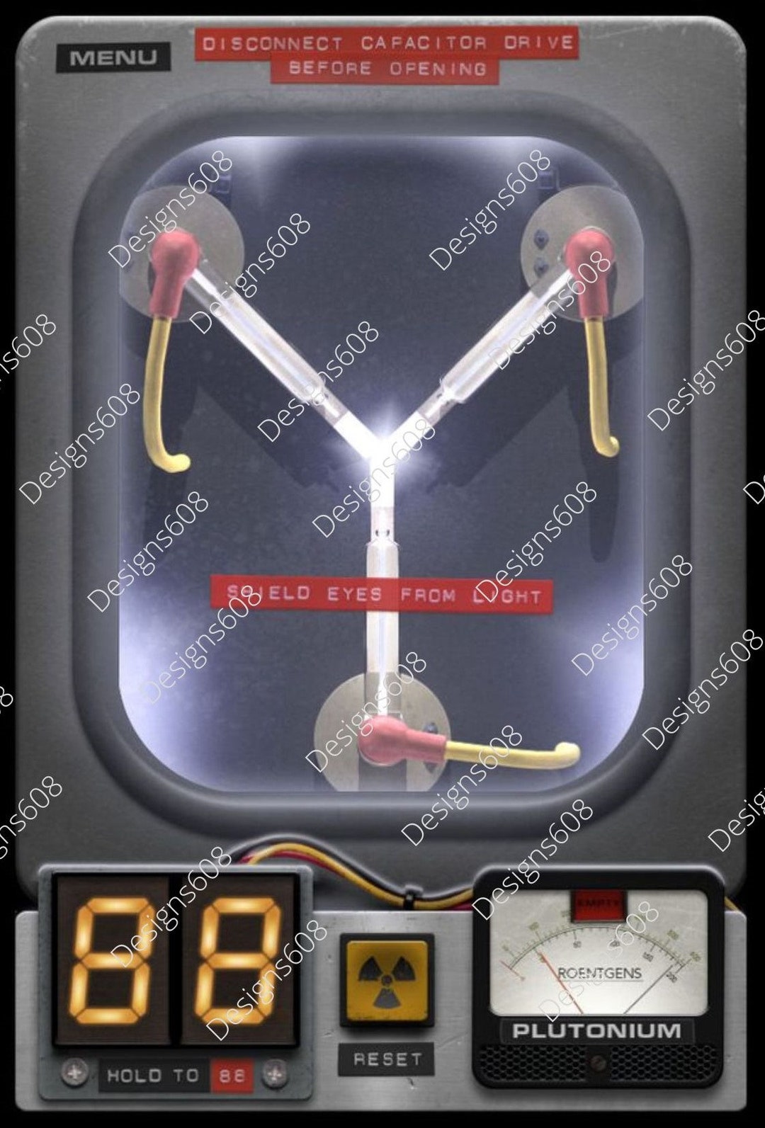 Back to the Future, Flux Capacitor, Marty Mcfly, BTTF, Water Resistant ...