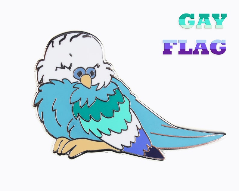 LGBT PRIDE PINS budgie Hard Enamel Pins - Etsy