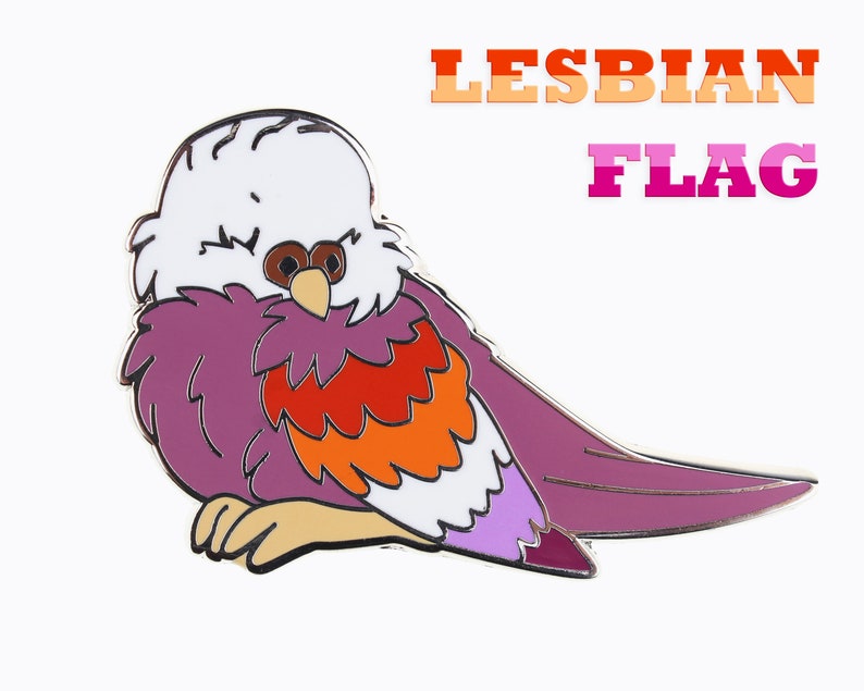 LGBT PRIDE PINS budgie Hard Enamel Pins - Etsy