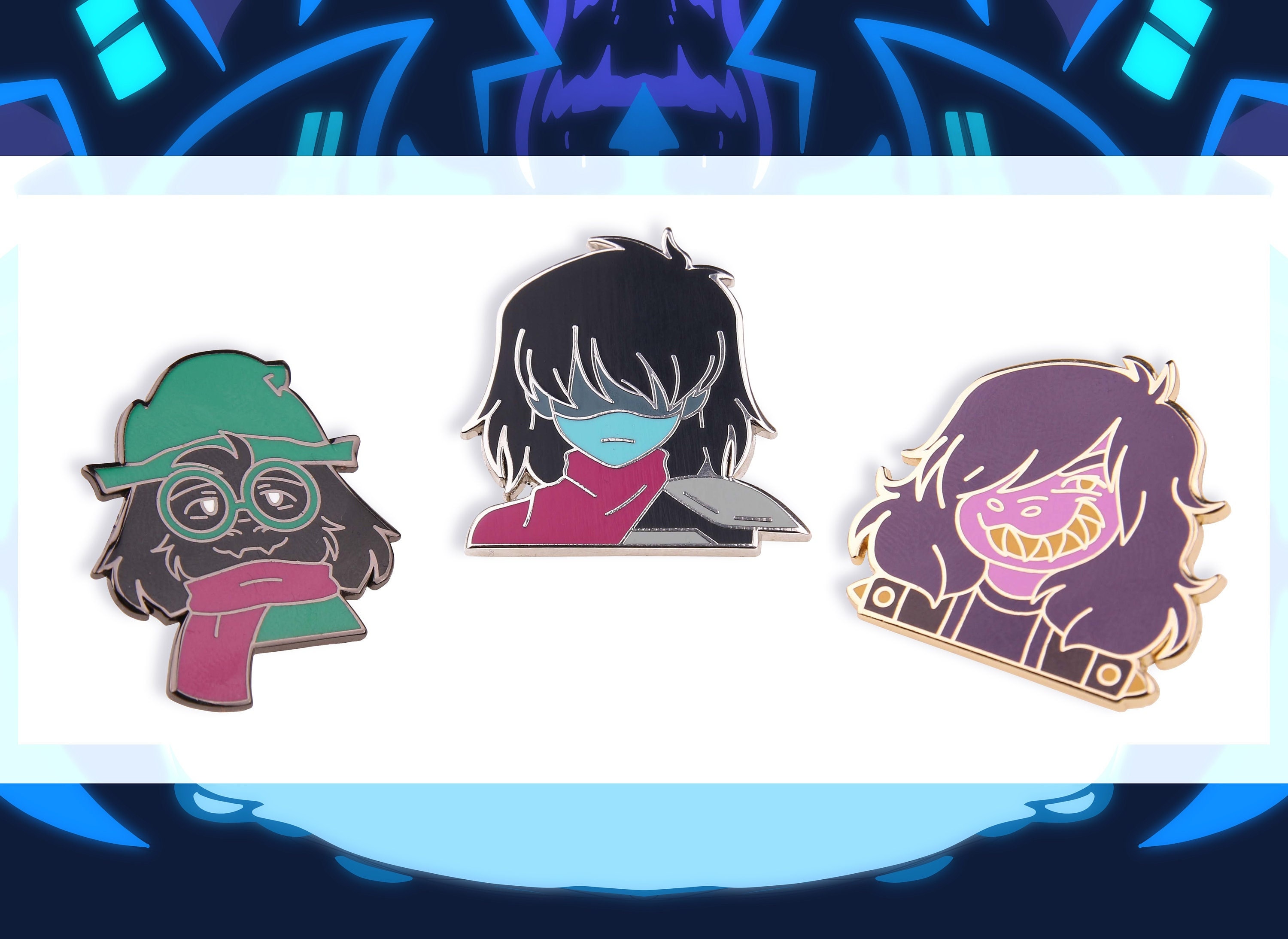 Deltarune Hard Enamel Pins (kris, Susie, Ralsei) - Etsy