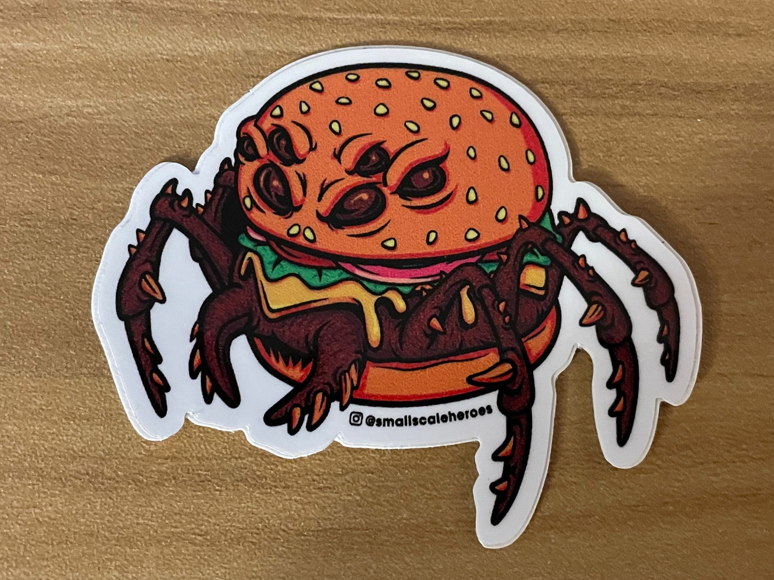 Cheeseburger Monster Sticker - Etsy