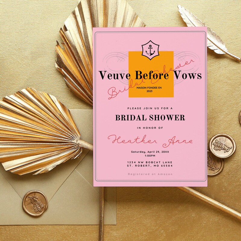 Veuve Bridal Shower - Etsy
