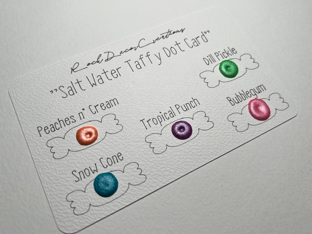 Salt Water Taffy Watercolour Dot Card | Watercolour Dot Card ...