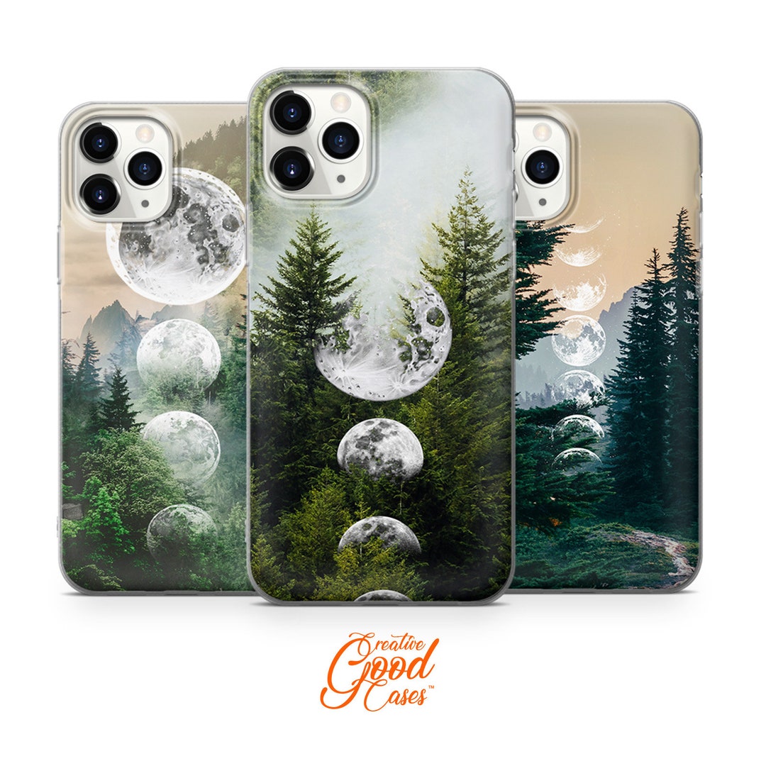 Moon Phases Phone Case Cover Fit for iPhone 15 Pro Max, 14 Plus, 13, 12 ...