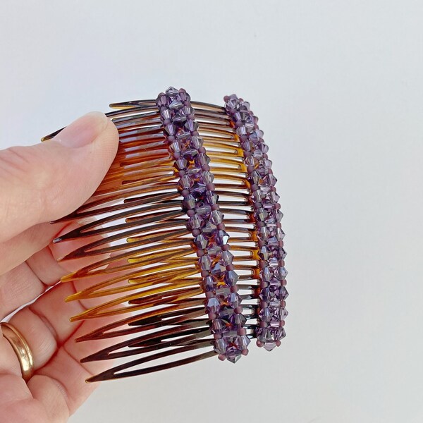 Purple Hair Comb - Etsy
