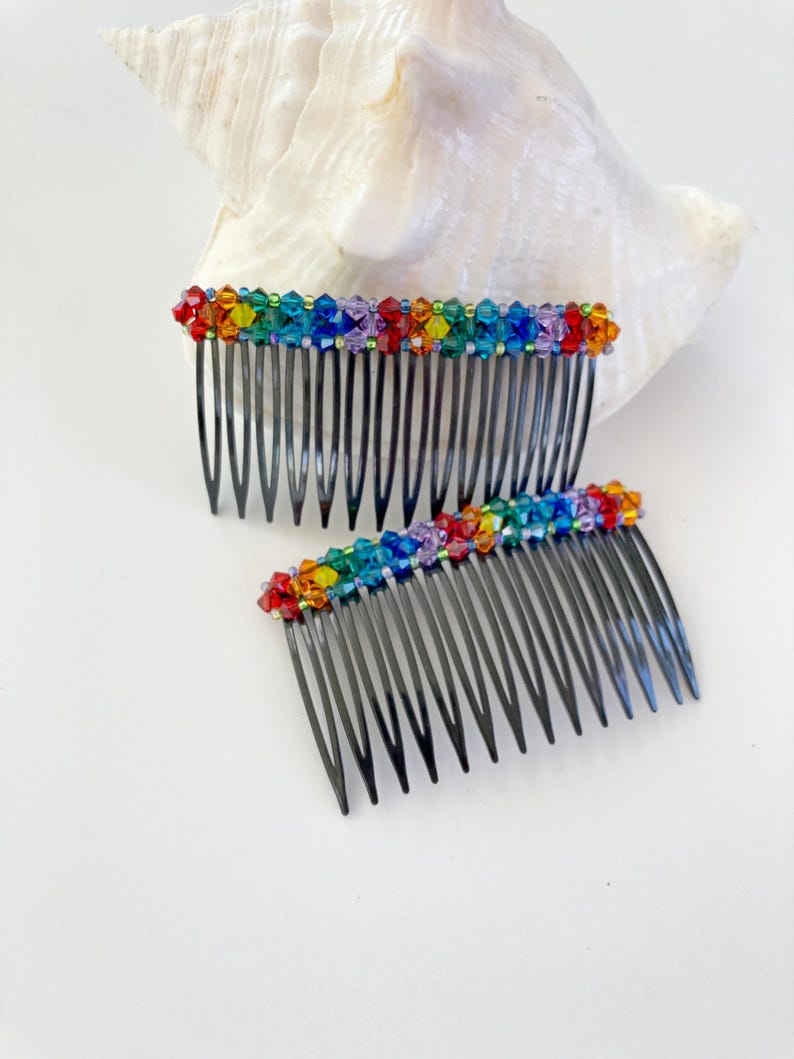 Rainbow Set of Hair Combs, Pride, Multi Color - Etsy