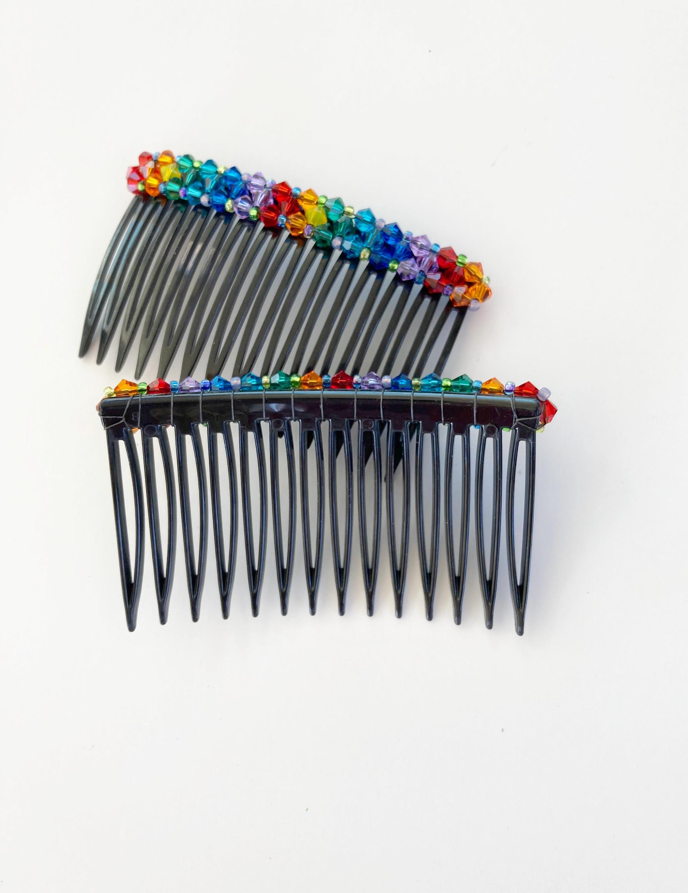 Rainbow Set of Hair Combs, Pride, Multi Color - Etsy