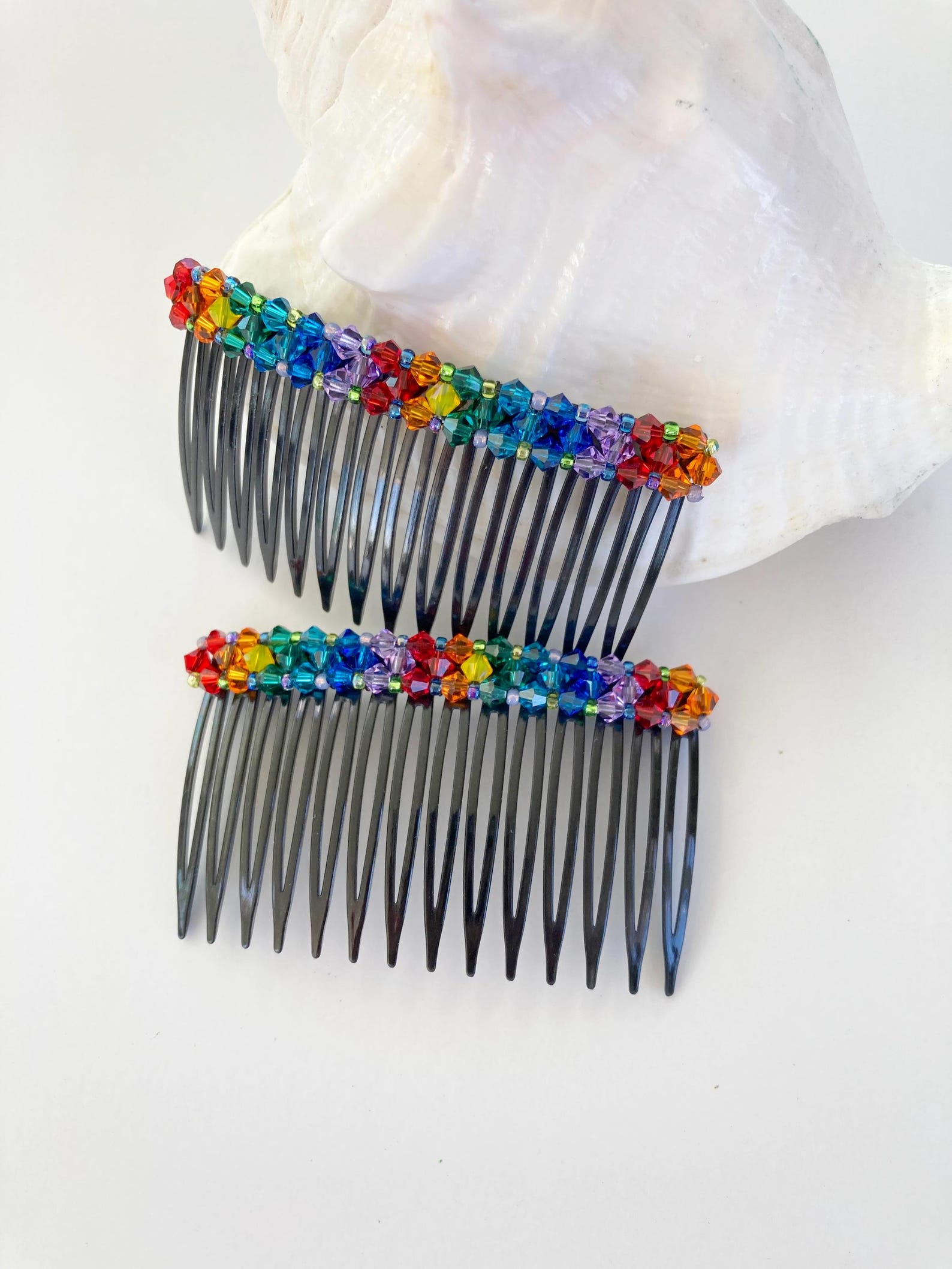 Rainbow Set of Hair Combs, Pride, Multi Color - Etsy