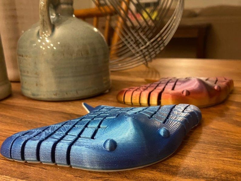 Flexible Stingray STL File: Articulated 3D Print Fidget Toy - Etsy