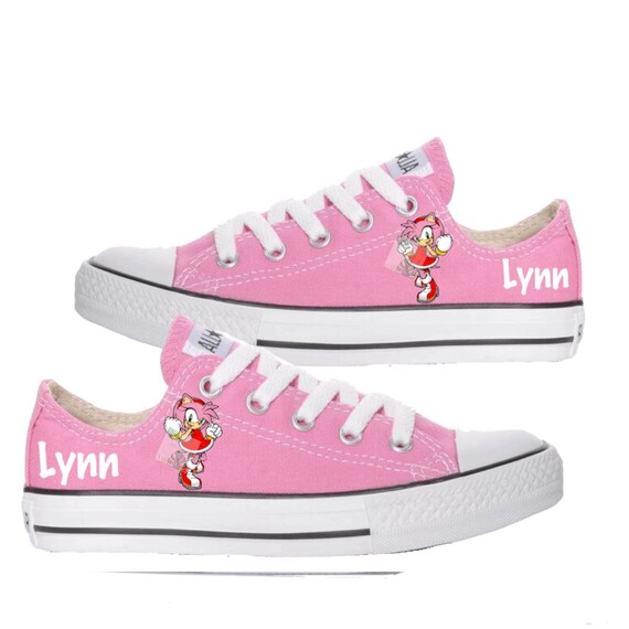 Amy Rose Sonic Custom Shoes Amy Rose Sonic Pink Converse Amy - Etsy