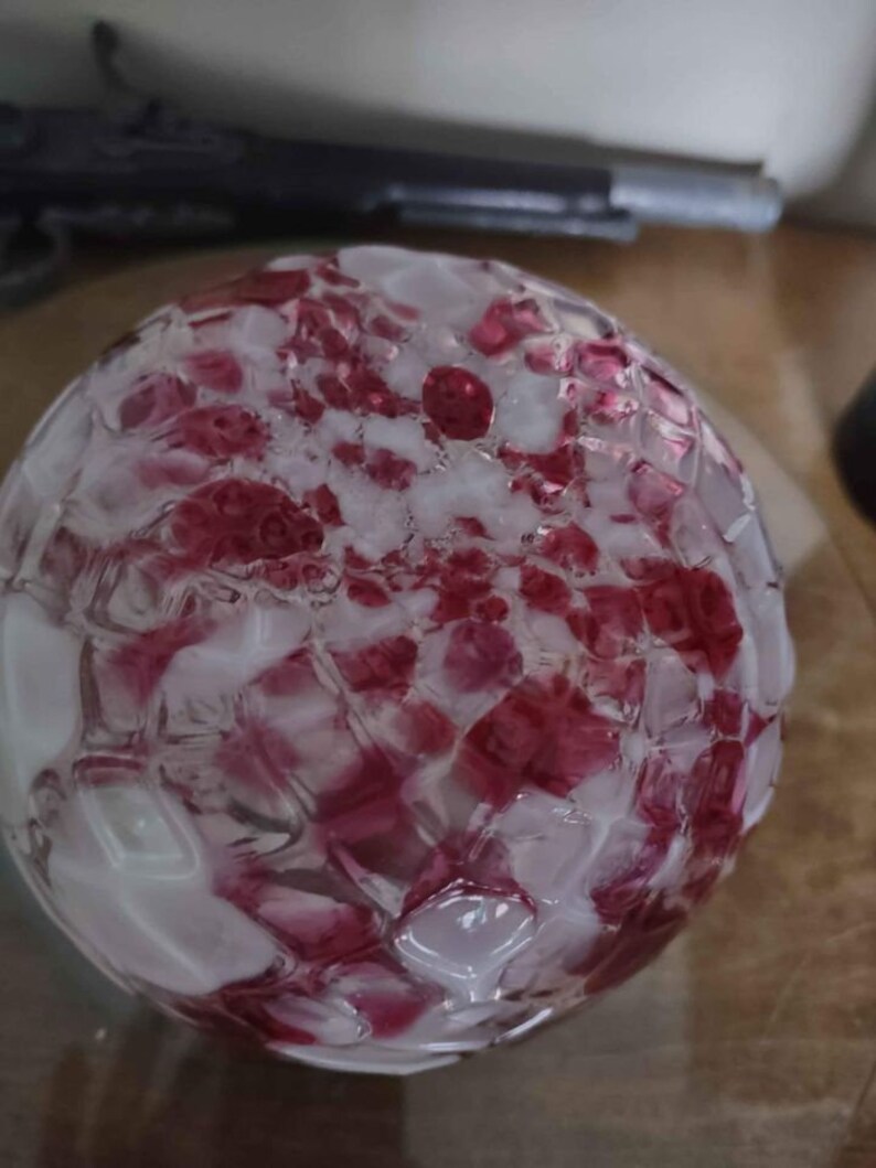 Chalet Heritage Line Cranberry Splatter Vase Canadian Hand Made Blown ...