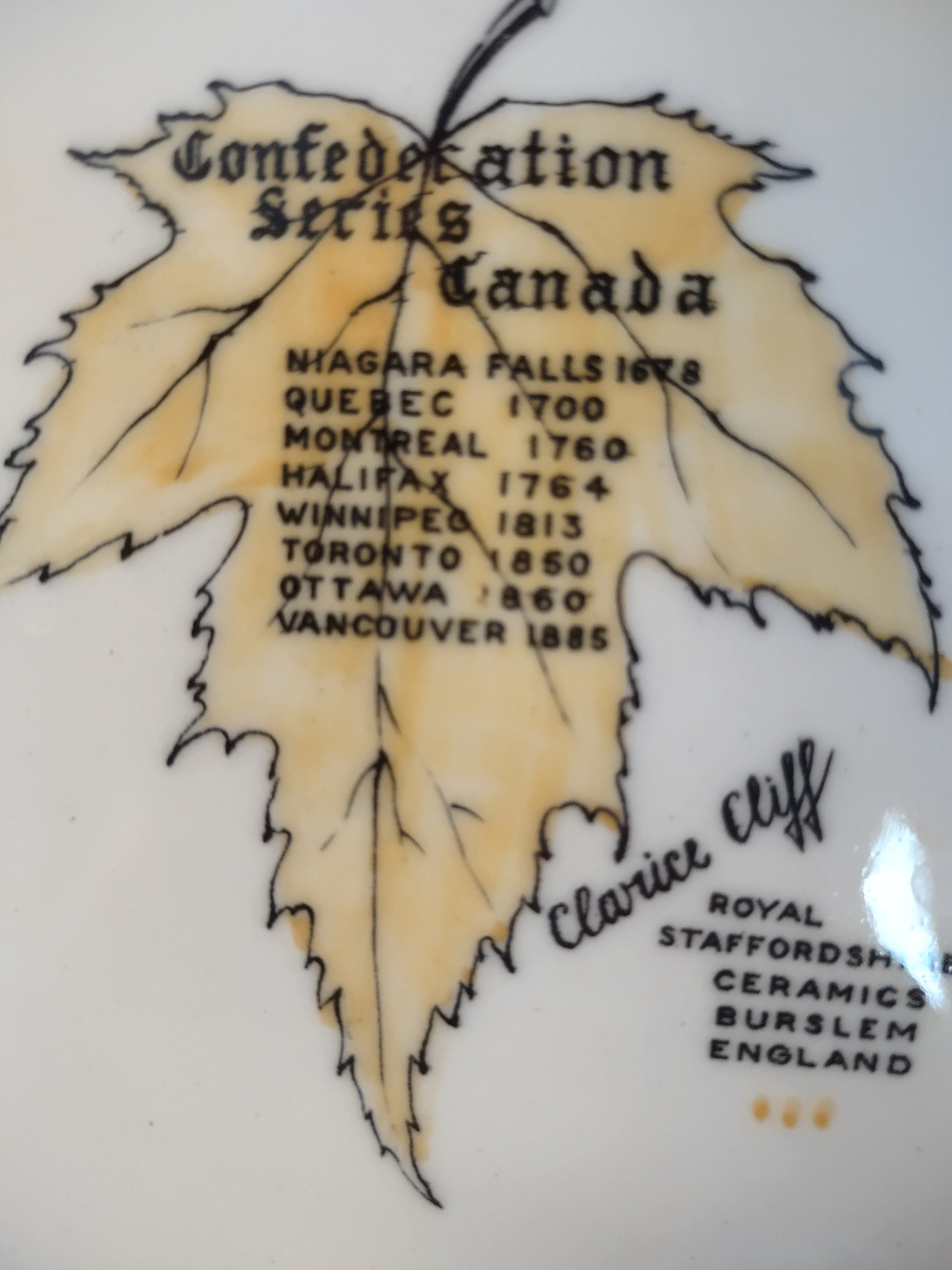 Clarice Cliff Confederation Series Canada, Clarice Cliff Royal ...