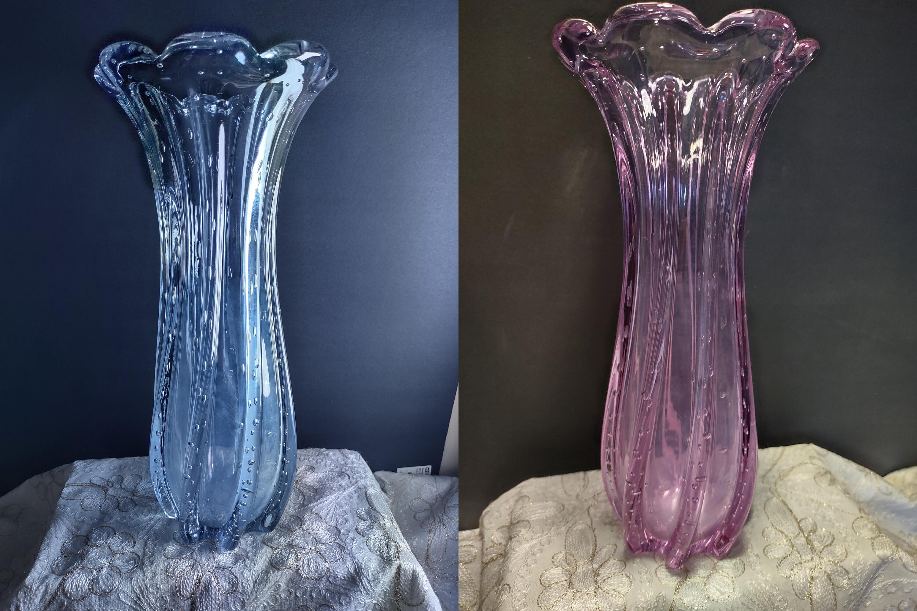 Rare Neodymium / Alexandrite Art Glass Vase Vintage - Etsy