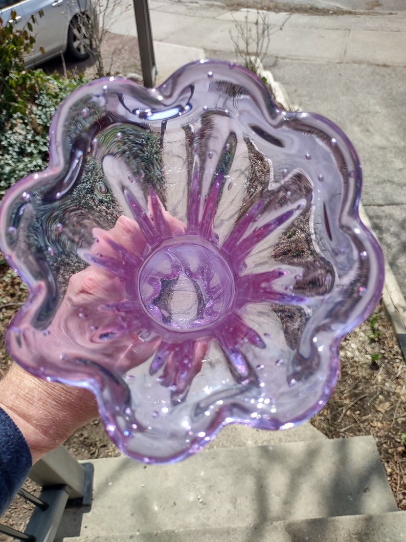 Rare Neodymium / Alexandrite Art Glass Vase Vintage - Etsy