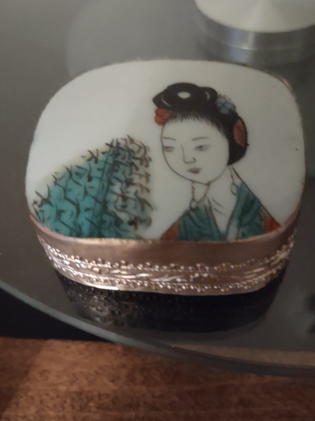 Beautiful Porcelain Geisha Girl Japanese Splinter Snuff or - Etsy