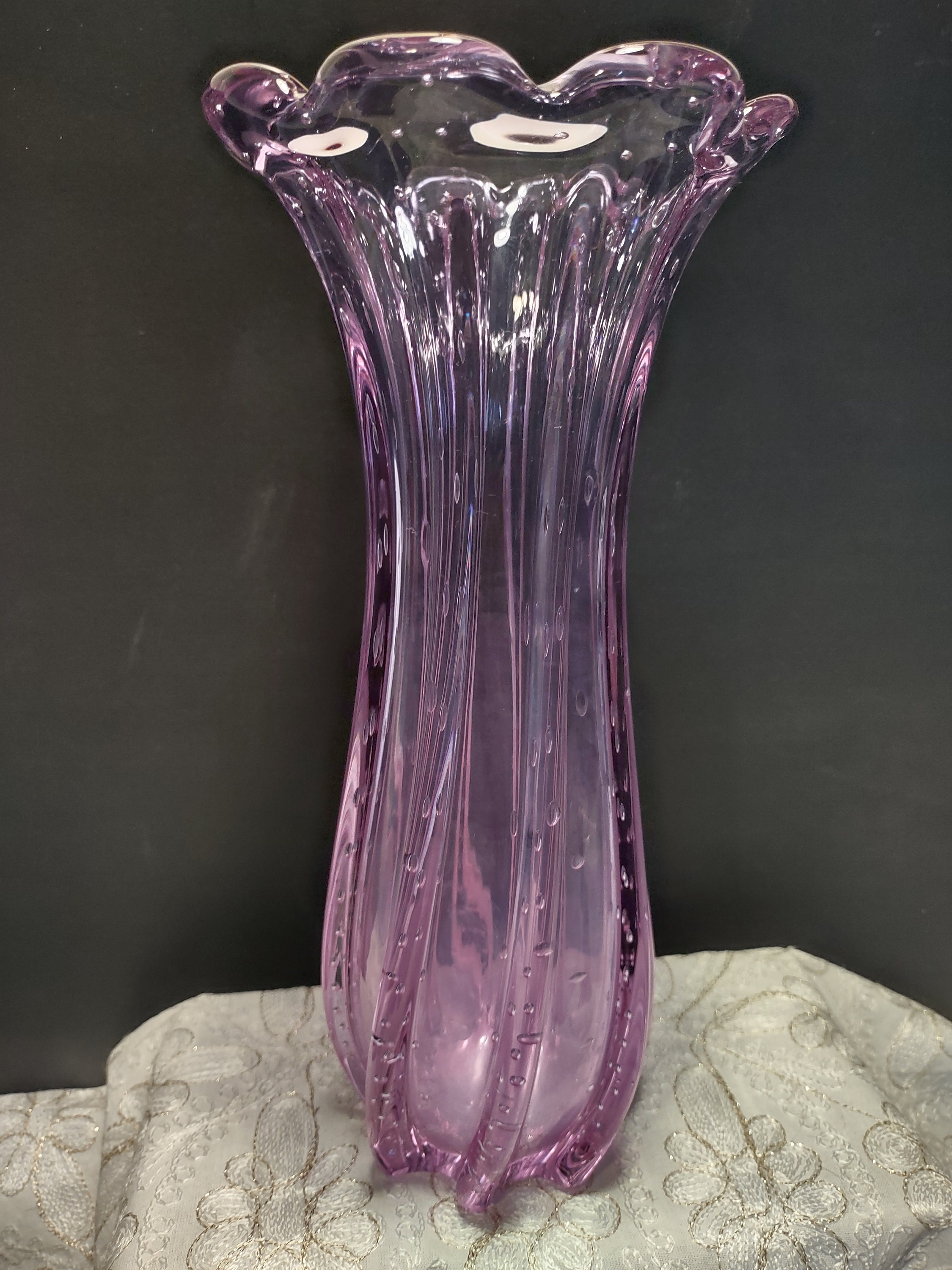 Rare Neodymium / Alexandrite Art Glass Vase Vintage - Etsy