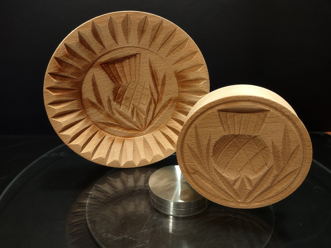 Two Handmade Wooden Scottish Thistle Shortbread Cookie Molds - Etsy