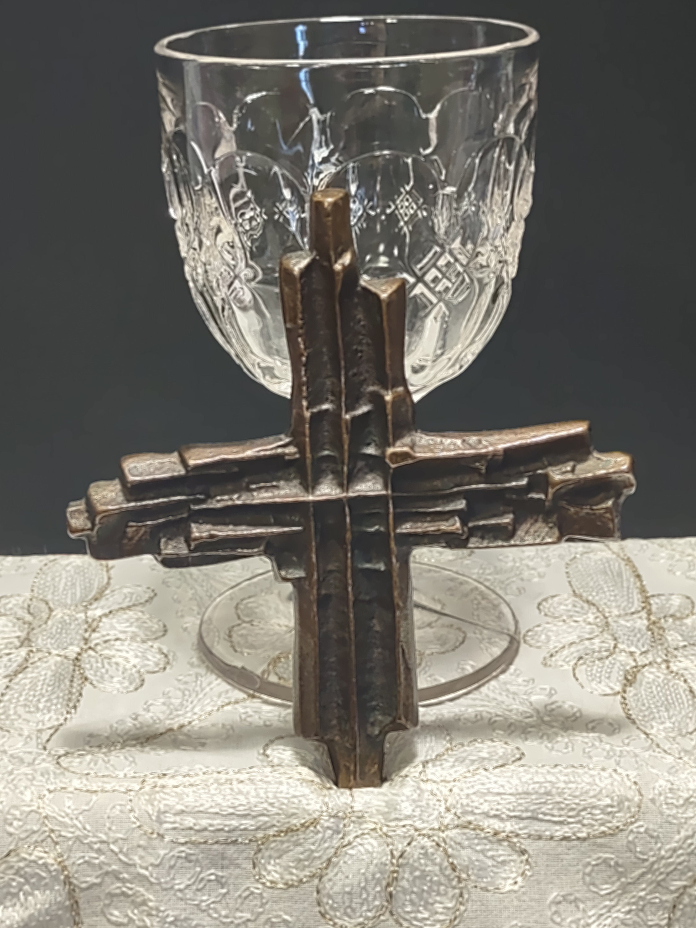 Vintage Brutalist Bronze Wall Crucifix Cross - Etsy