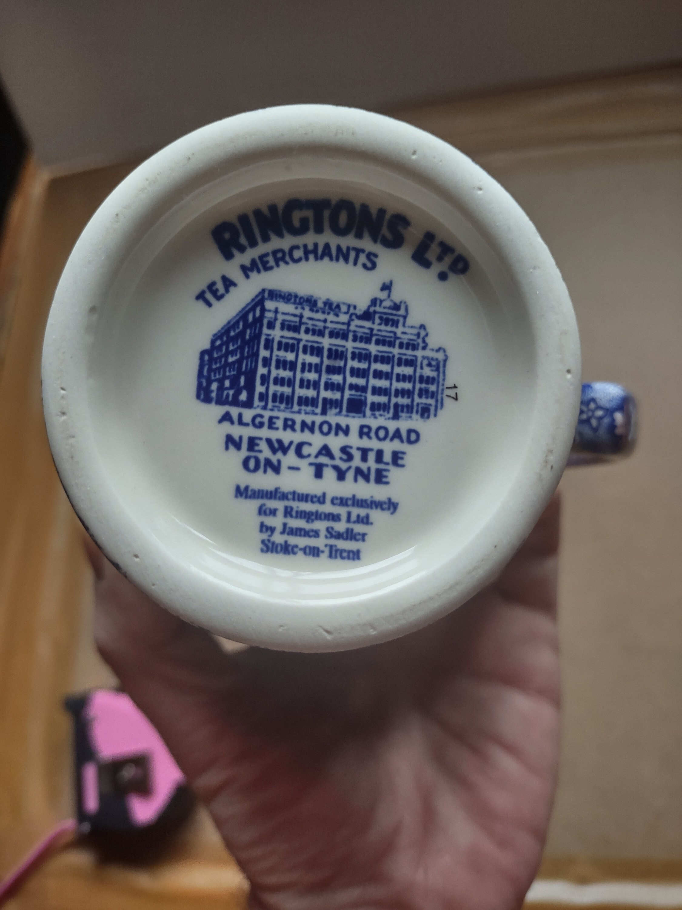 Vibrant Vintage Blue Chintz Jug Pitcher Sadler for Ringtons Tea 1960s ...