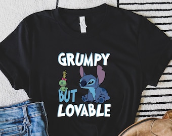 Grumpy but Lovable Stitch Svg - Etsy