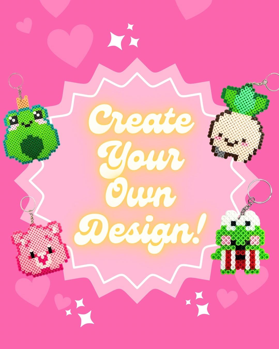 Create Your Own Perler Bead Keychain or Magnet – Custom Order - Etsy