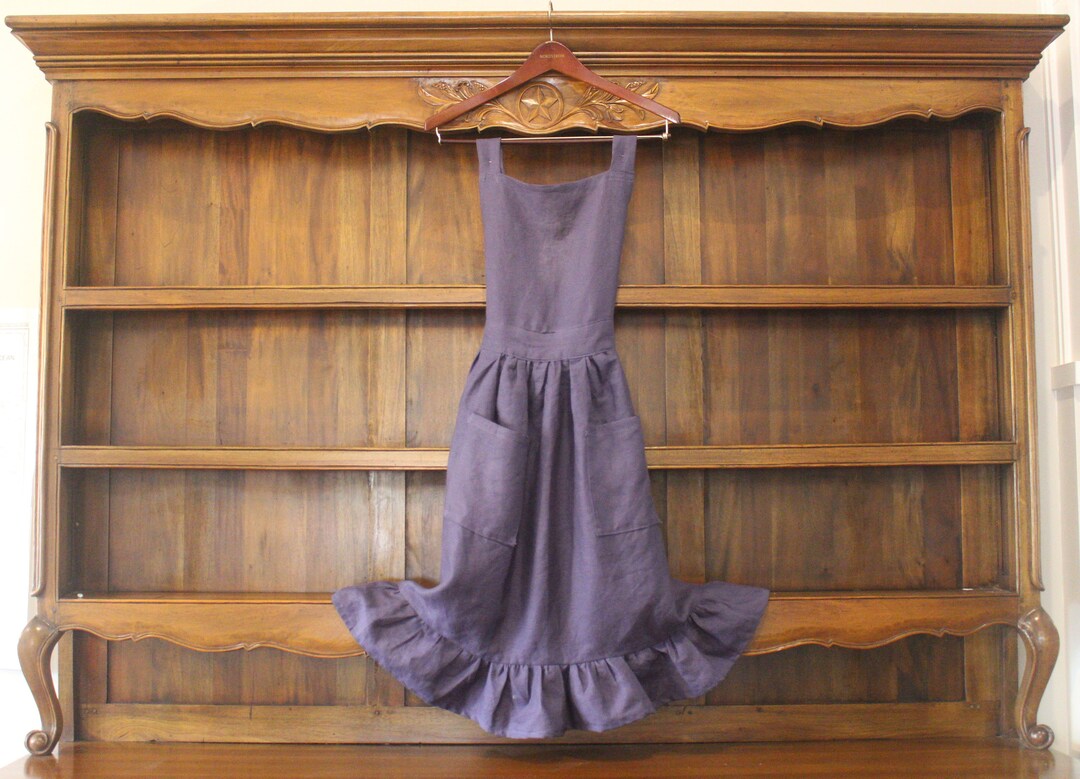 Linen Vintage Apron Handmade Farm Inspired Cottage Core Full Apron ...