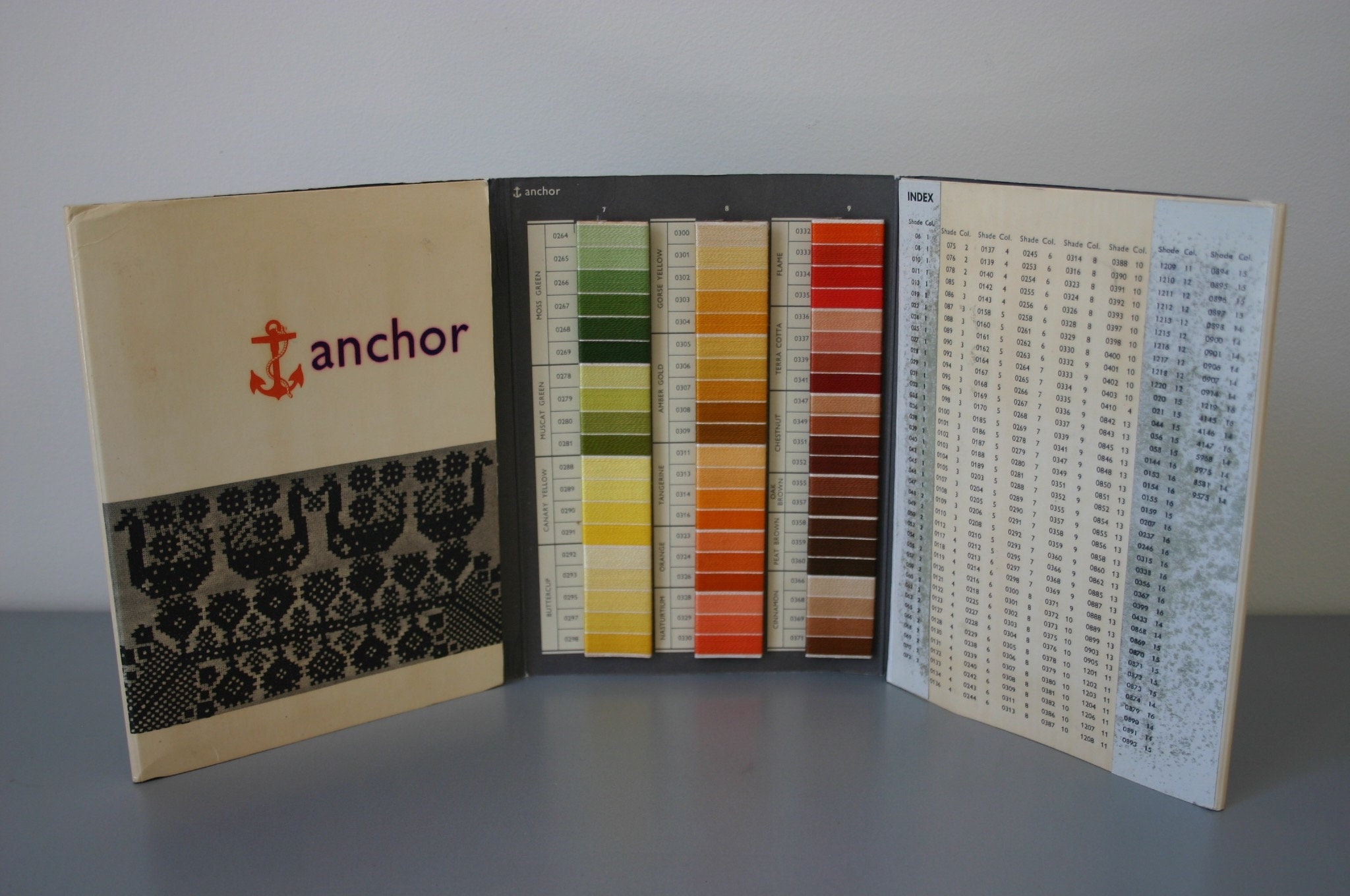 101 Vintage ANCHOR Embroidery Threads Colour Card no Vintage Sewing and ...