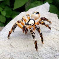 Blue Glass Spider Figurine Blown Glass Spider Glass Spider Miniature ...