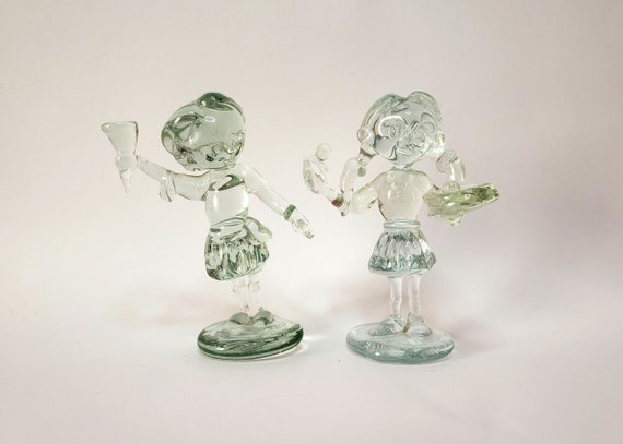 Figurine Girls Figurine Blown Glass Art Glass Glass Girl - Etsy