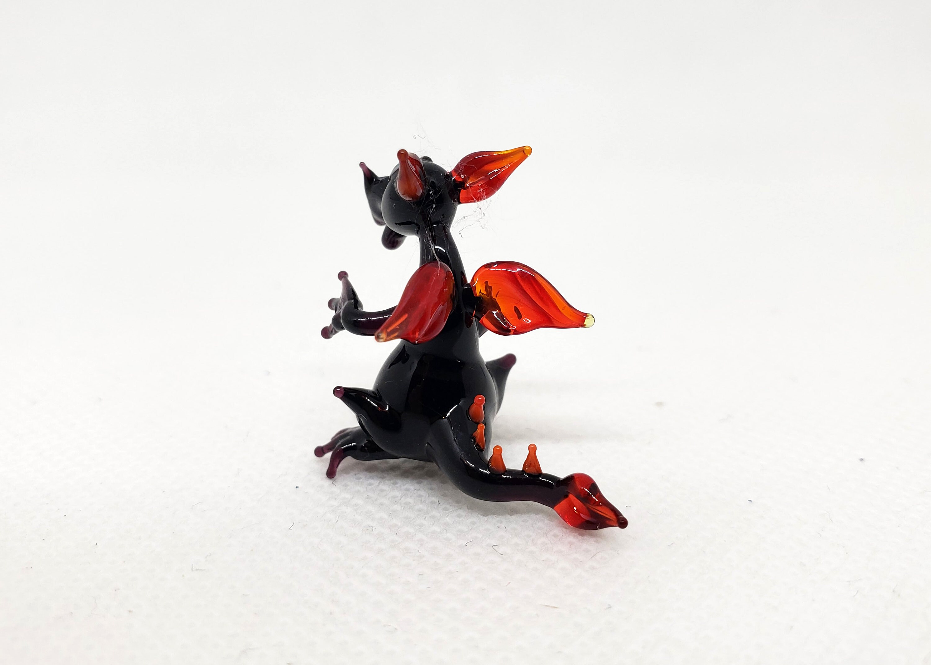 Kind Little Dragon, Blown Glass Dragon, Glass Miniature, Handblown ...