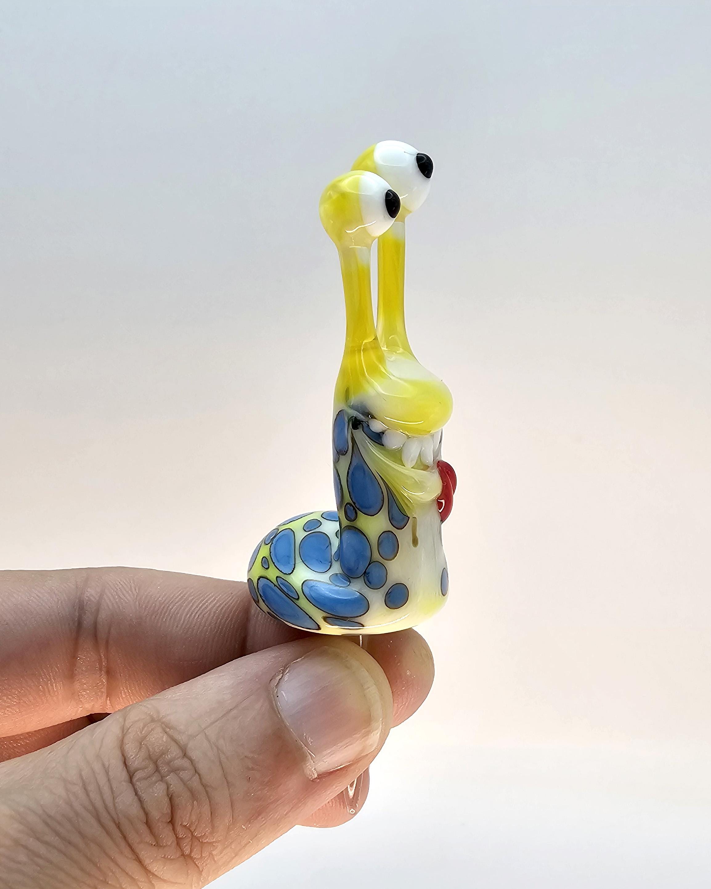 Glass Crazy Slug for Flower Pot, Artistic Glass Slug for Flower Pot ...