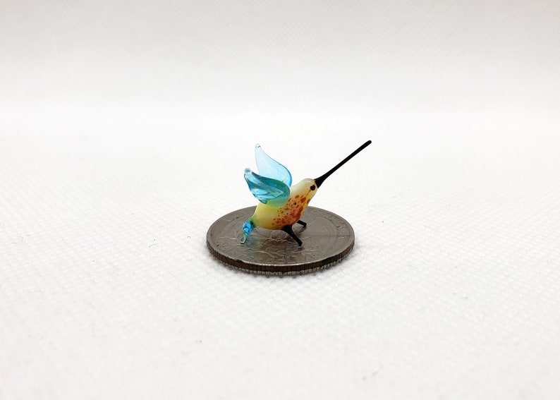 Super Mini Glass Hummingbird Glass Miniature Bird Sculpture | Etsy