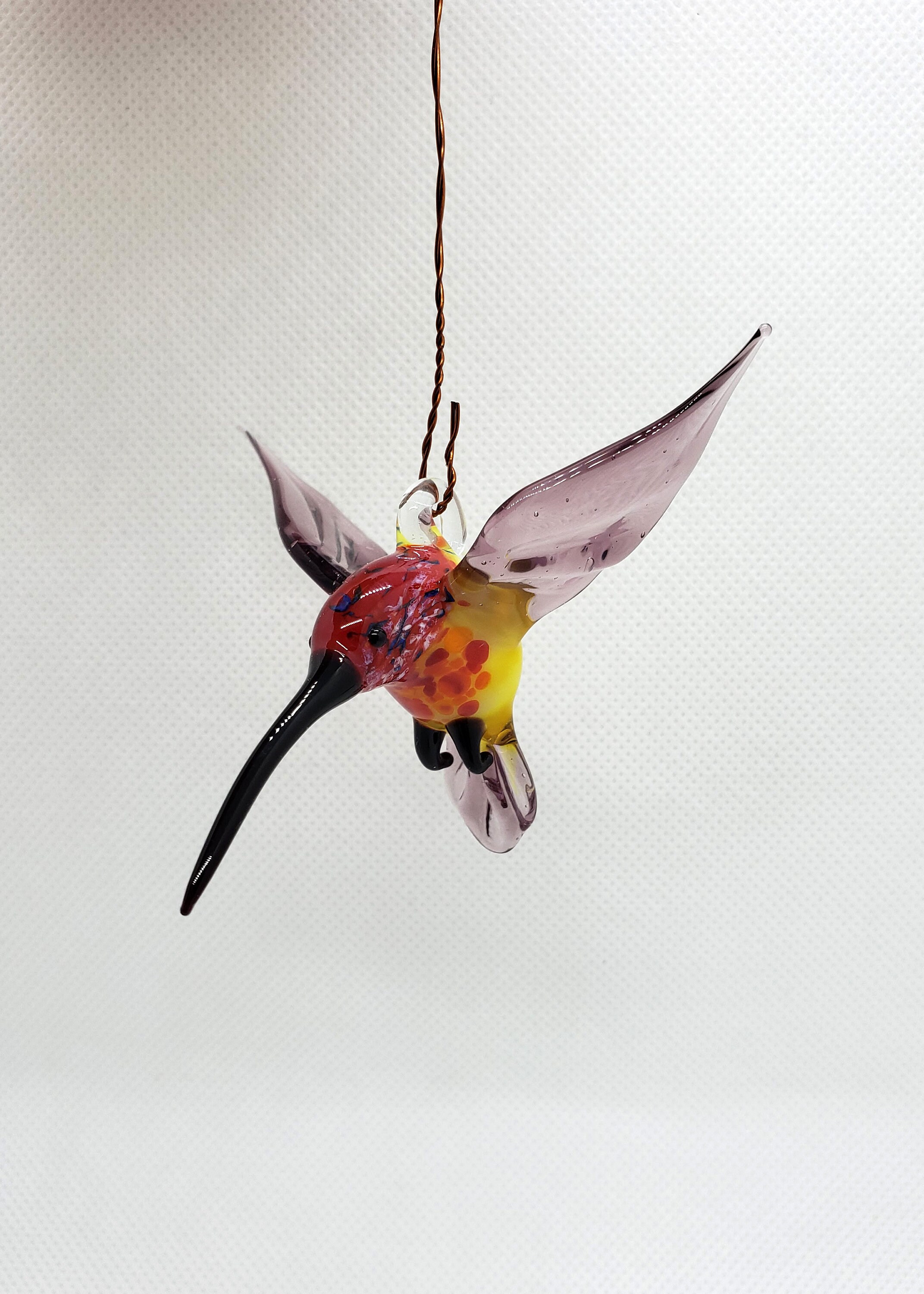 Glass Hummingbird Figurine Flying Birds Hummingbird - Etsy