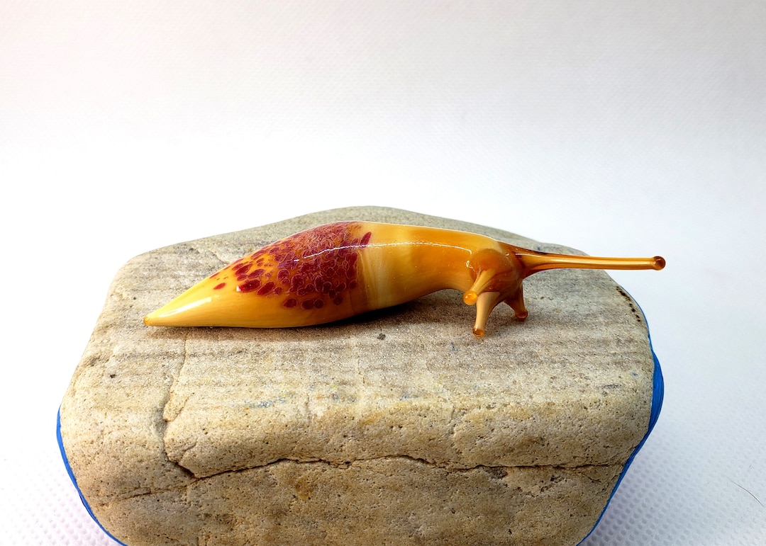 Glass Slug Figurine, Blown Glass Slug, Art Glass Slug, Slug Collection ...