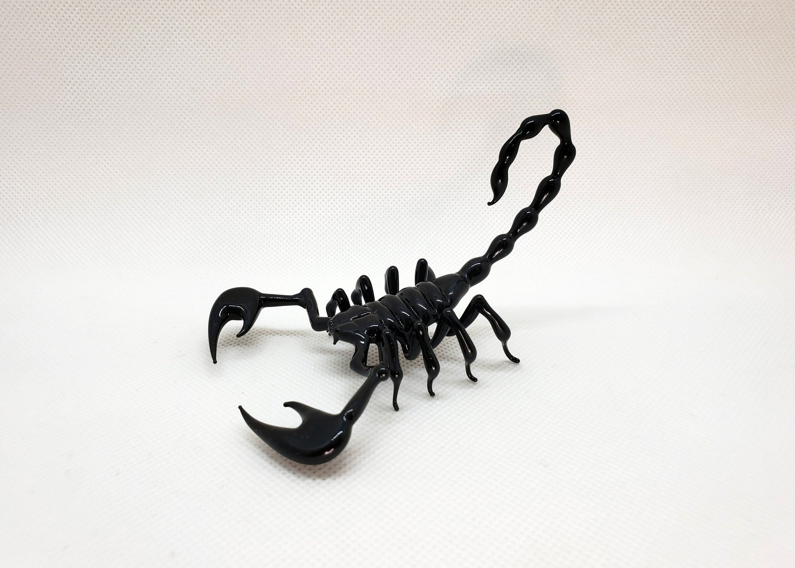 Handblown Scorpion Black Glass Scorpion Figurine Scorpion | Etsy