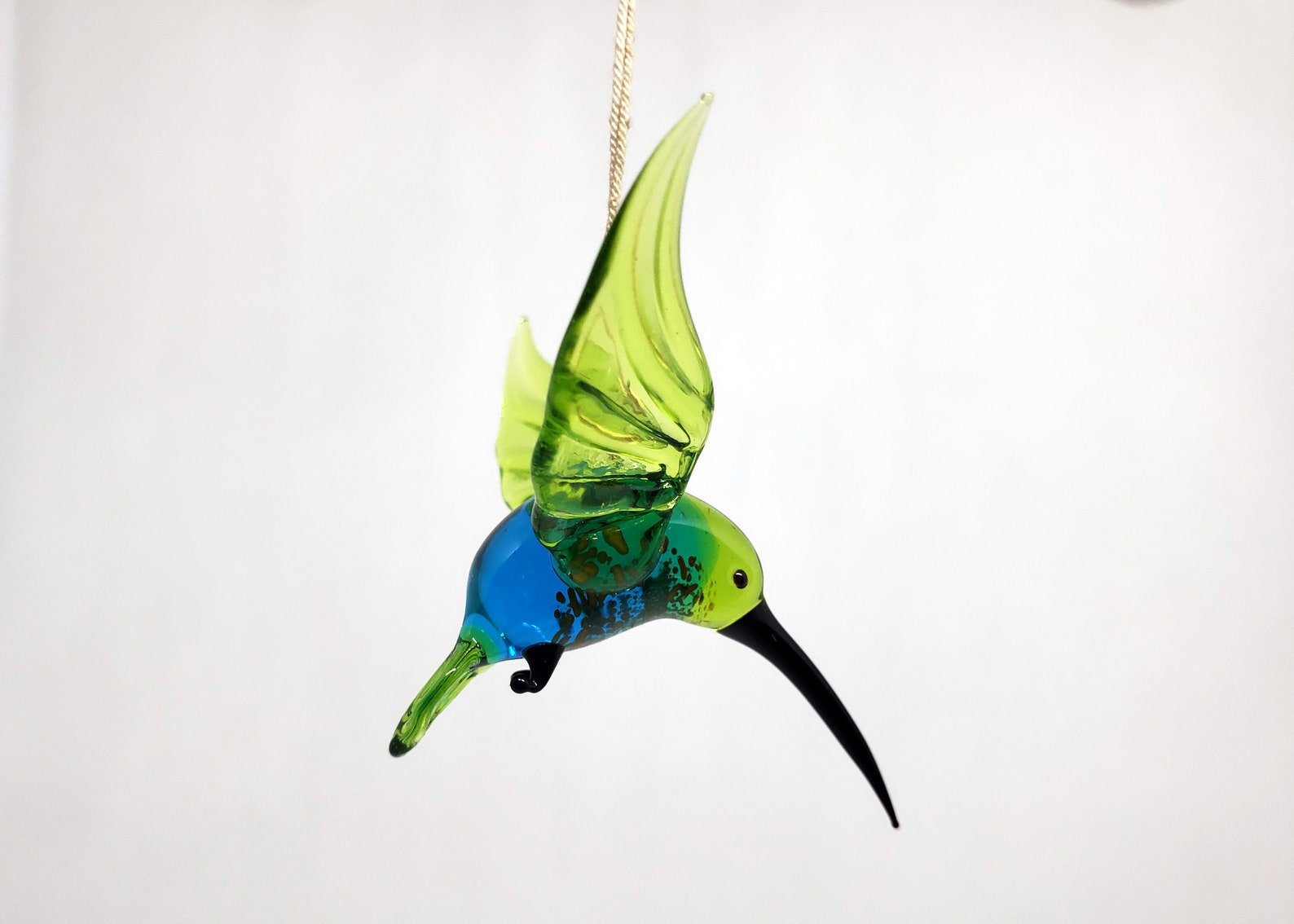 Glass Hummingbird Figurine Flying Birds Hummingbird Glass - Etsy