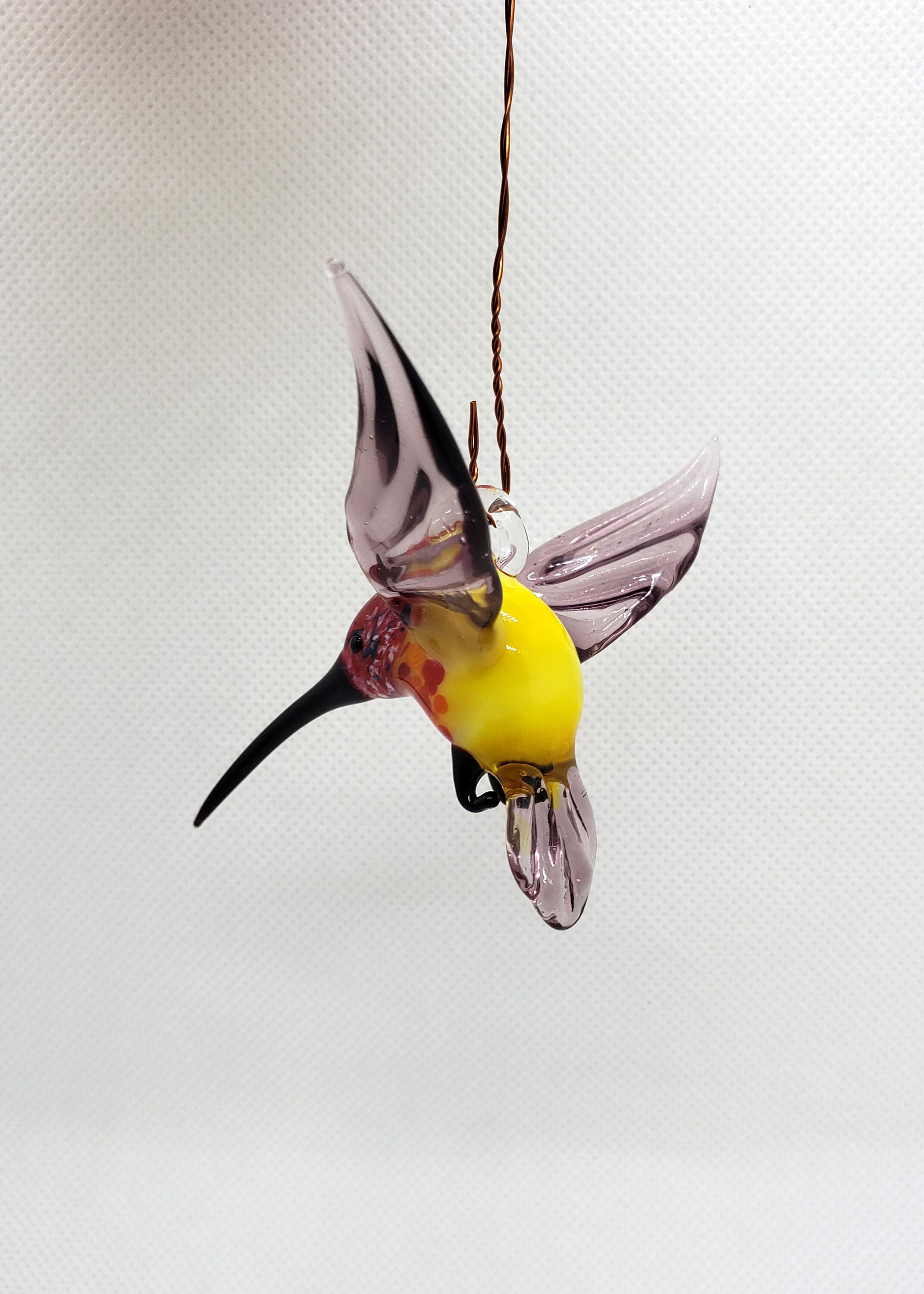 Glass Hummingbird Figurine Flying Birds Hummingbird - Etsy