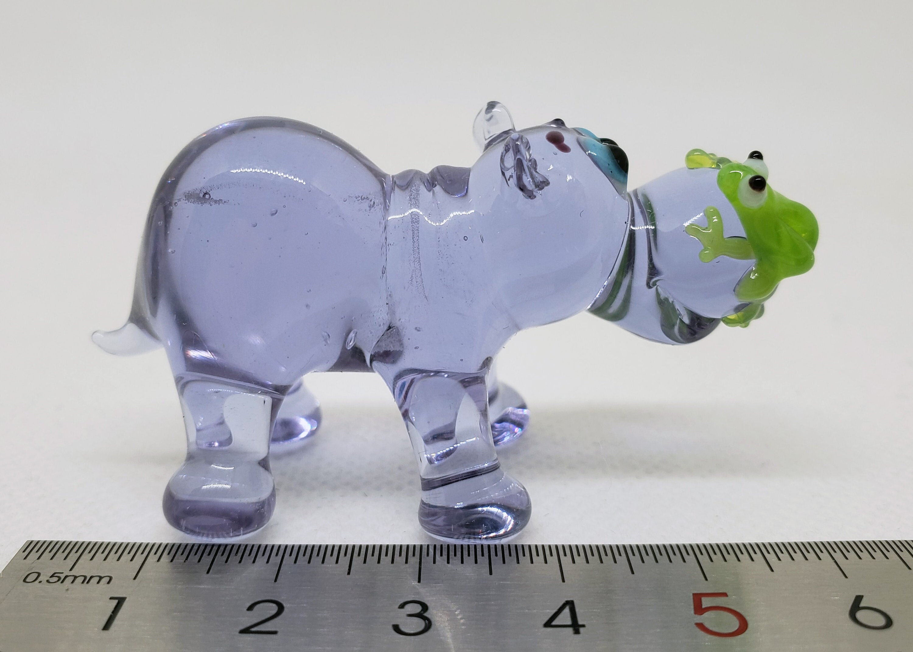 Handmade glass Hippo figurine Blown Glass Hippo Glass | Etsy