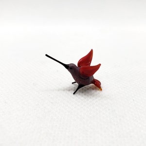 Super Mini Glass Hummingbird, Glass Miniature, Bird Sculpture, Small ...
