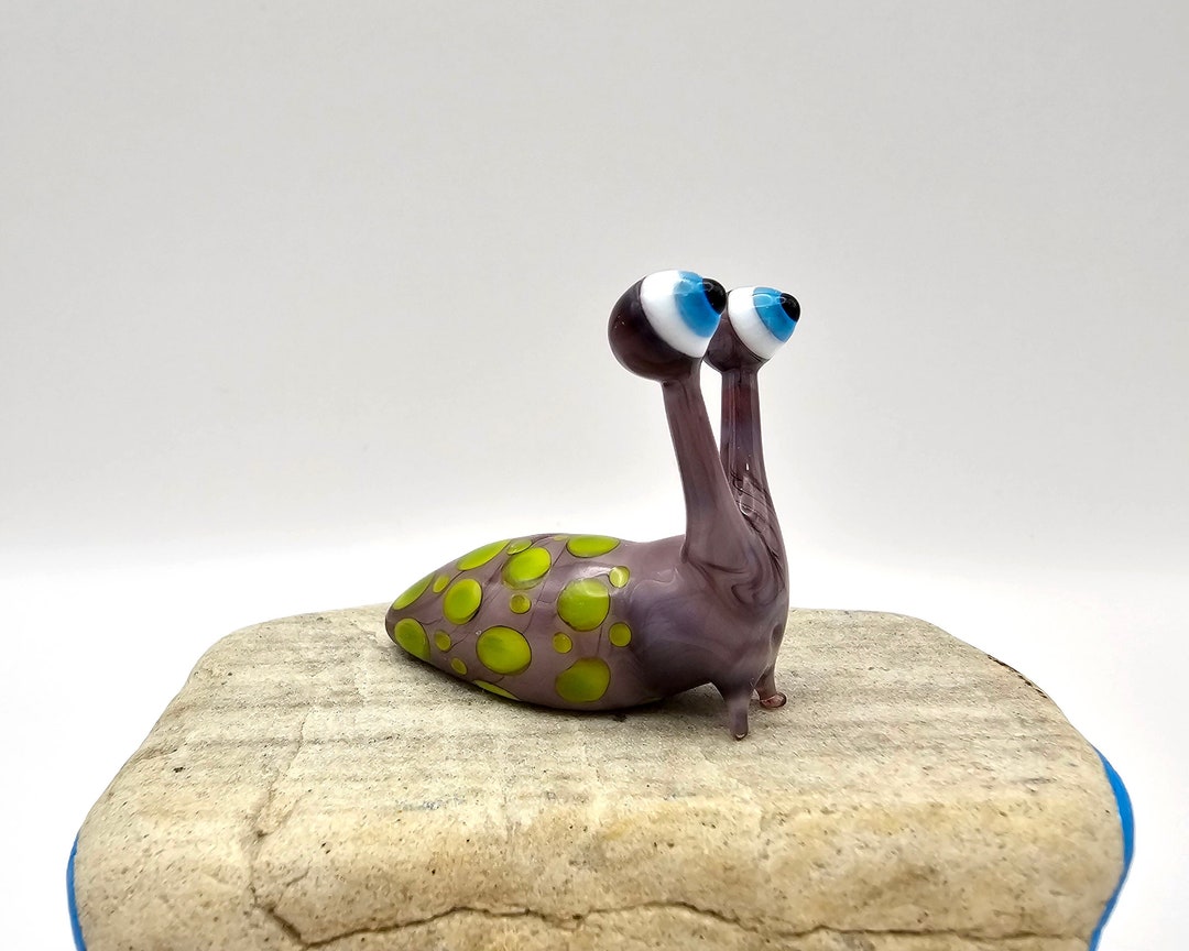 Slug Figurine, Blown Glass Slug, Art Glass Slug, Slug Collection, Glass ...