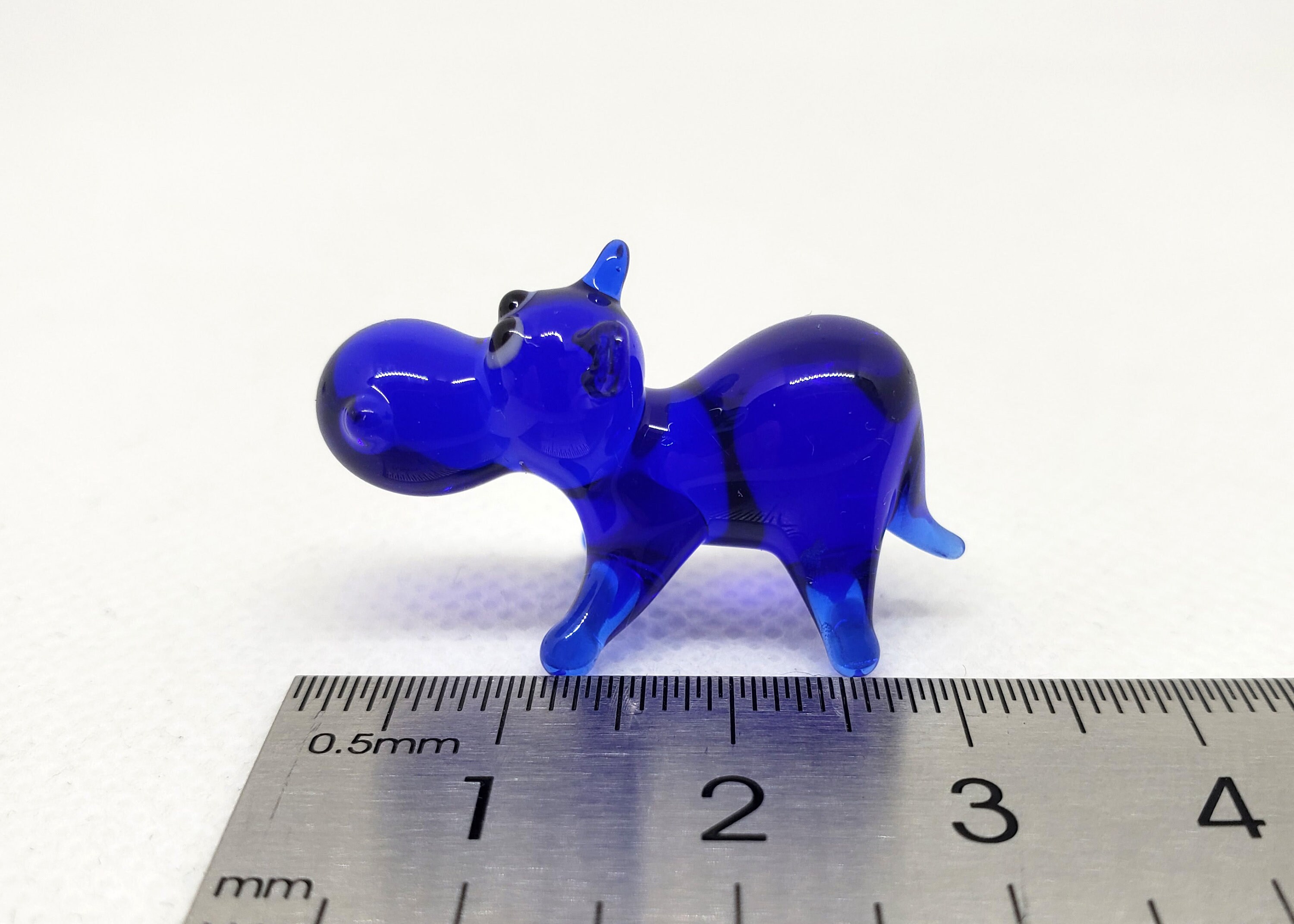 Glass Miniature Hippo Blown Glass Hippo Glass Hippo | Etsy