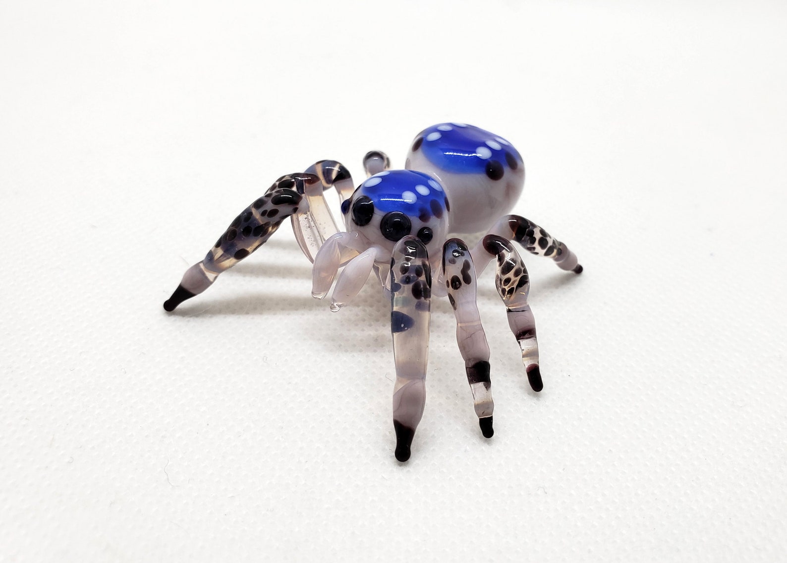 Glass figurine Jumping Spider Glass Brown Spider Handblown | Etsy