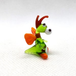 Glass Miniature Dragon, Blown Glass Dragon, Glass Miniature, Handblown ...