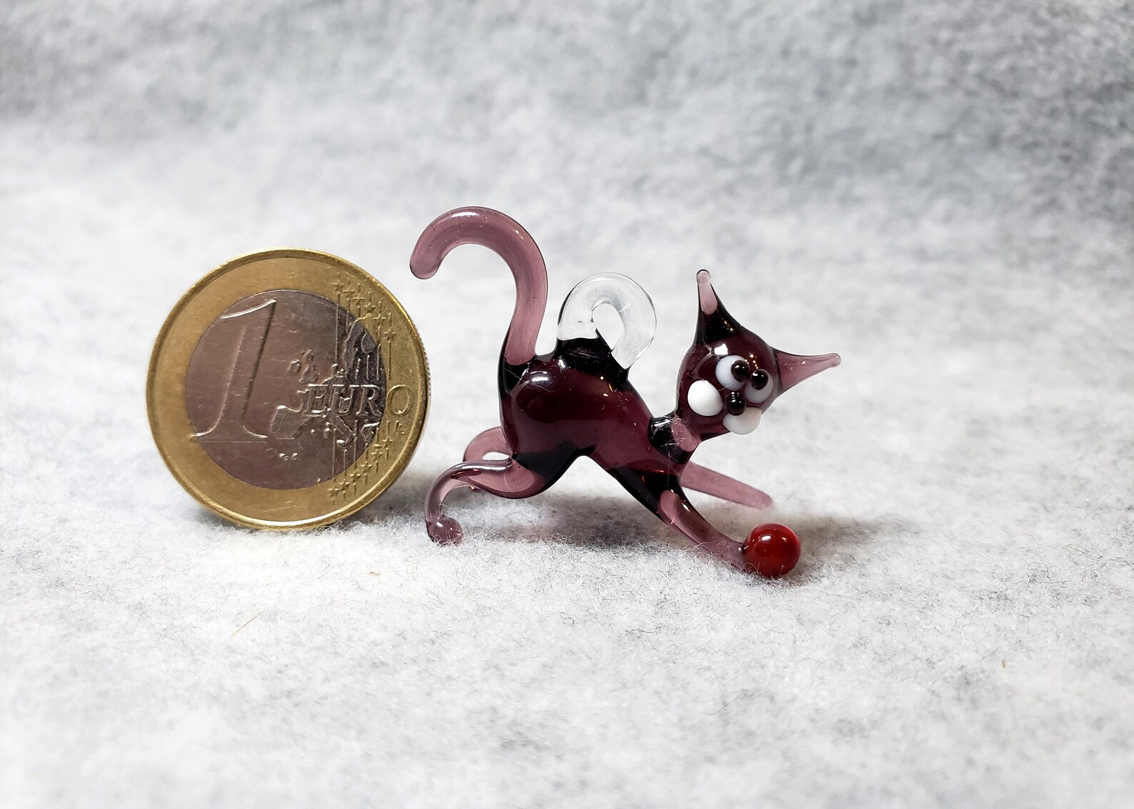 Miniature Cat With Hanging Loop Blown Glass Cat Glass Cat - Etsy